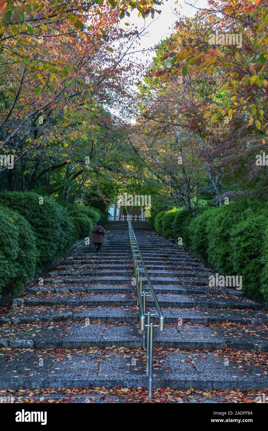 Stairs of ancient temple in Kyoto, Japan Stock Photo - Alamy