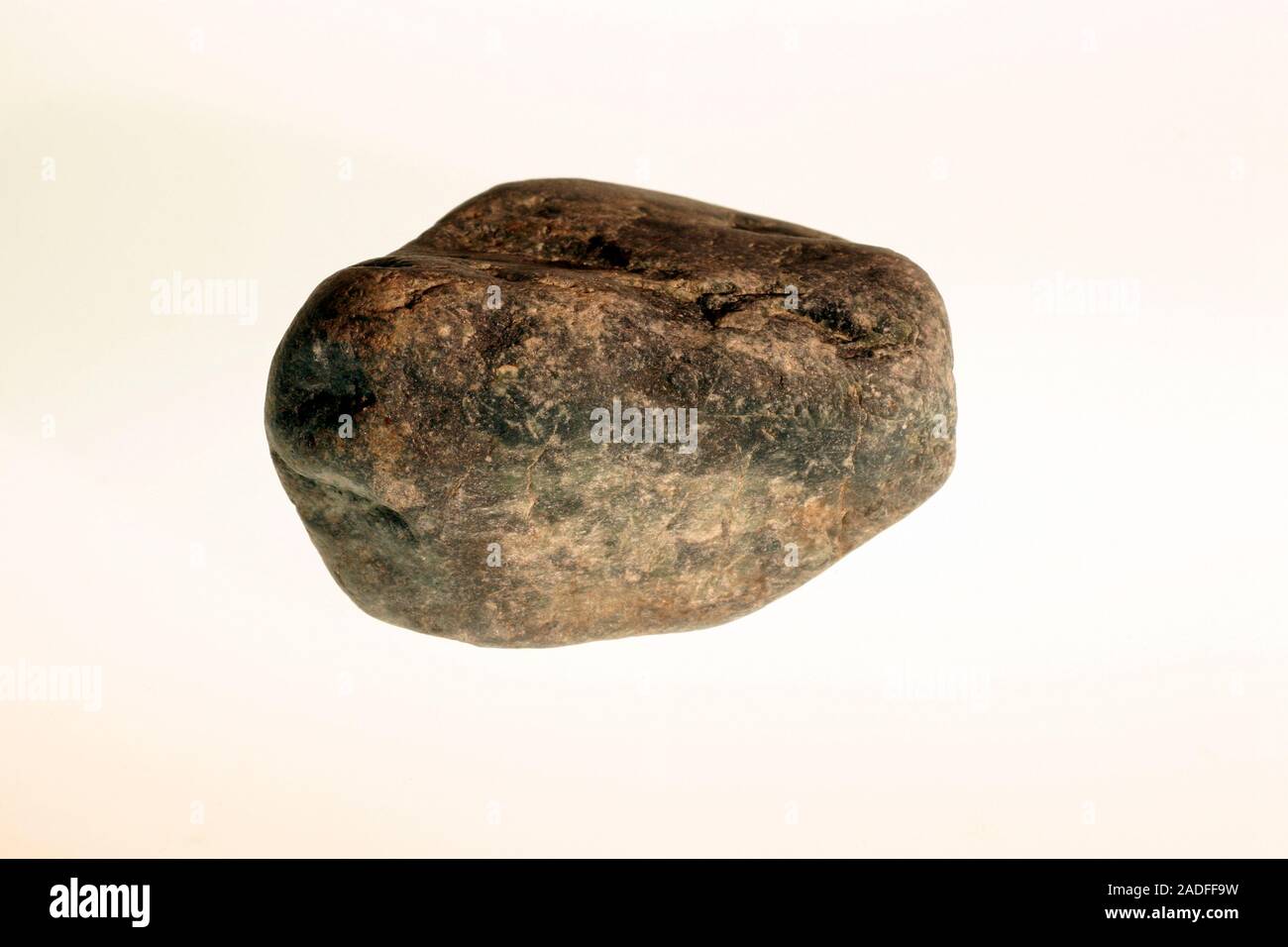 Serpentinite sample. Serpentinite is a rock formed by hydration and ...