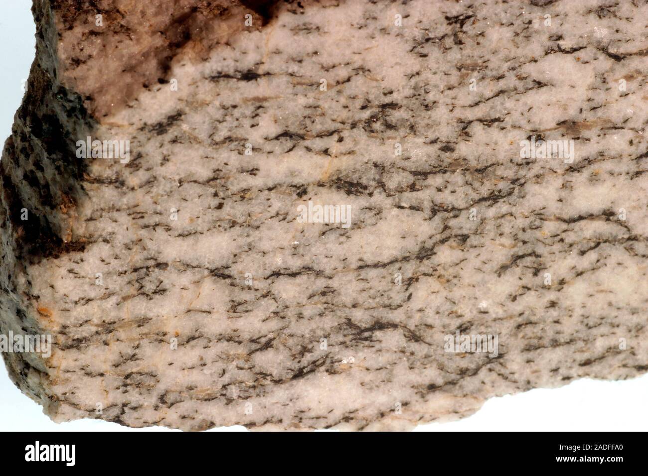 Marble sample, close-up. Marble is a metamorphic rock formed from the ...