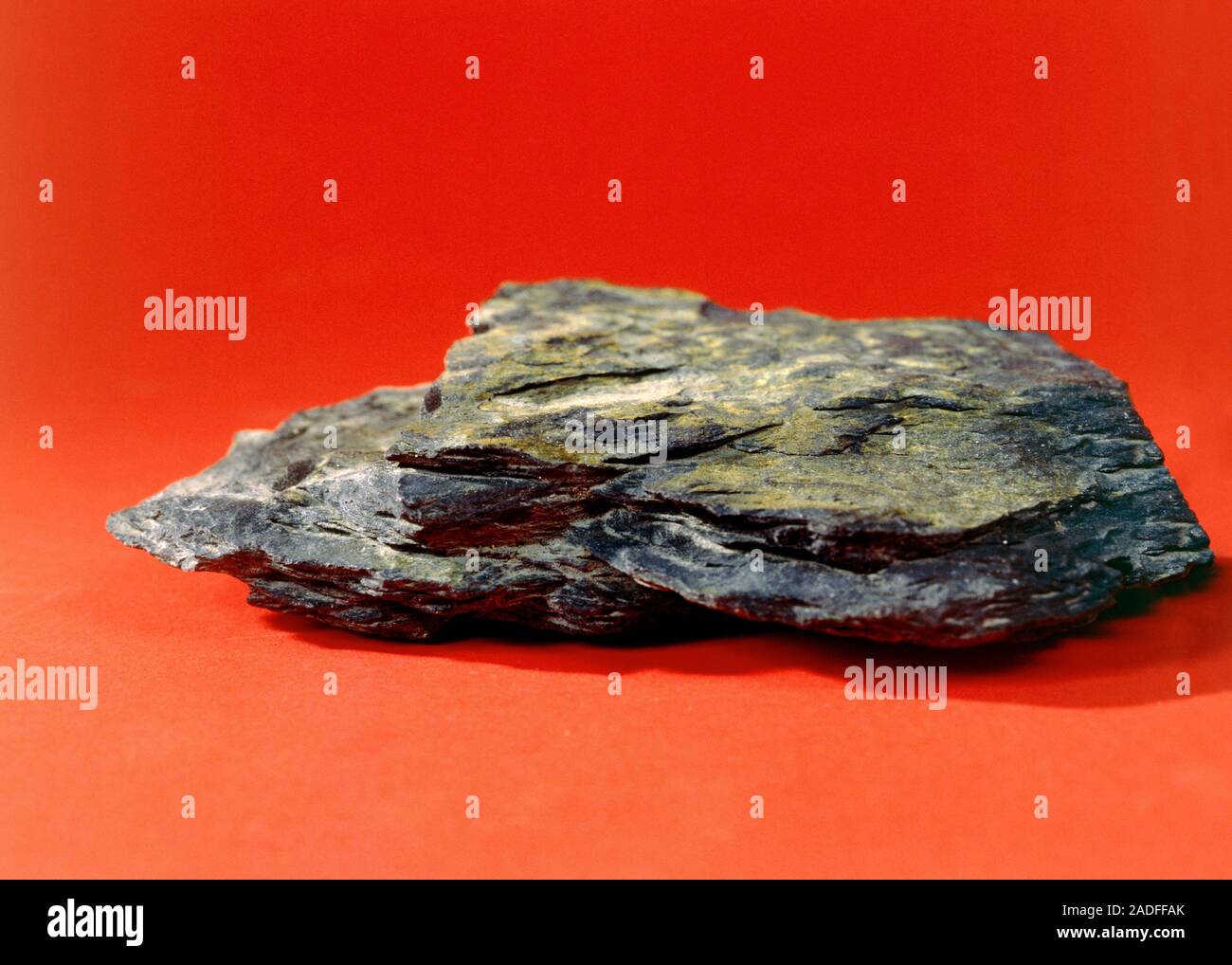 Slate. Specimen of the metamorphic rock slate. This rock forms under ...