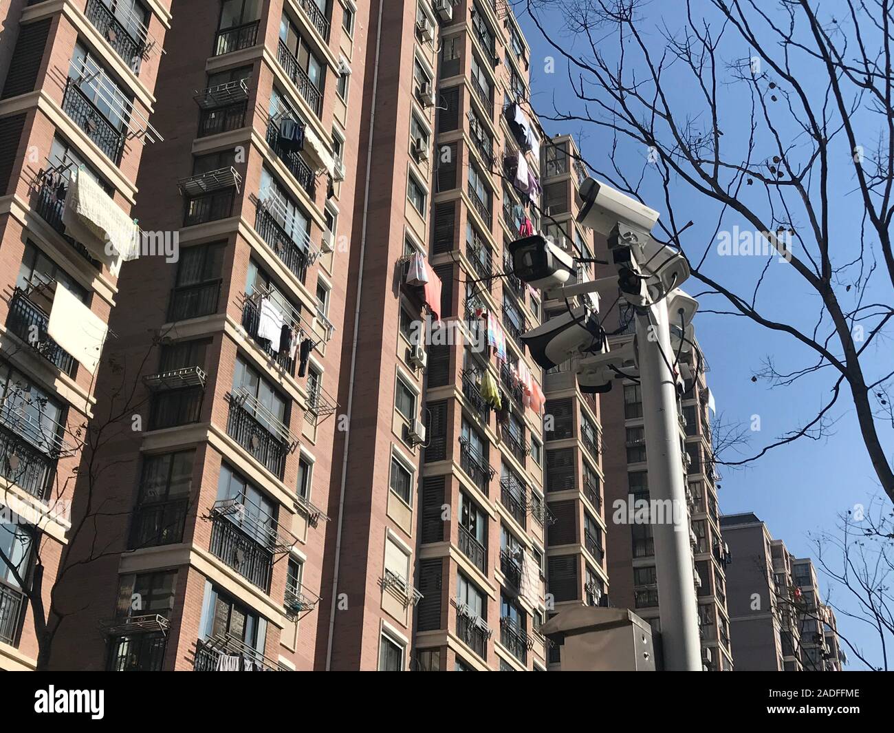 Surveillance cameras are used to monitor possible falling or thrown ...