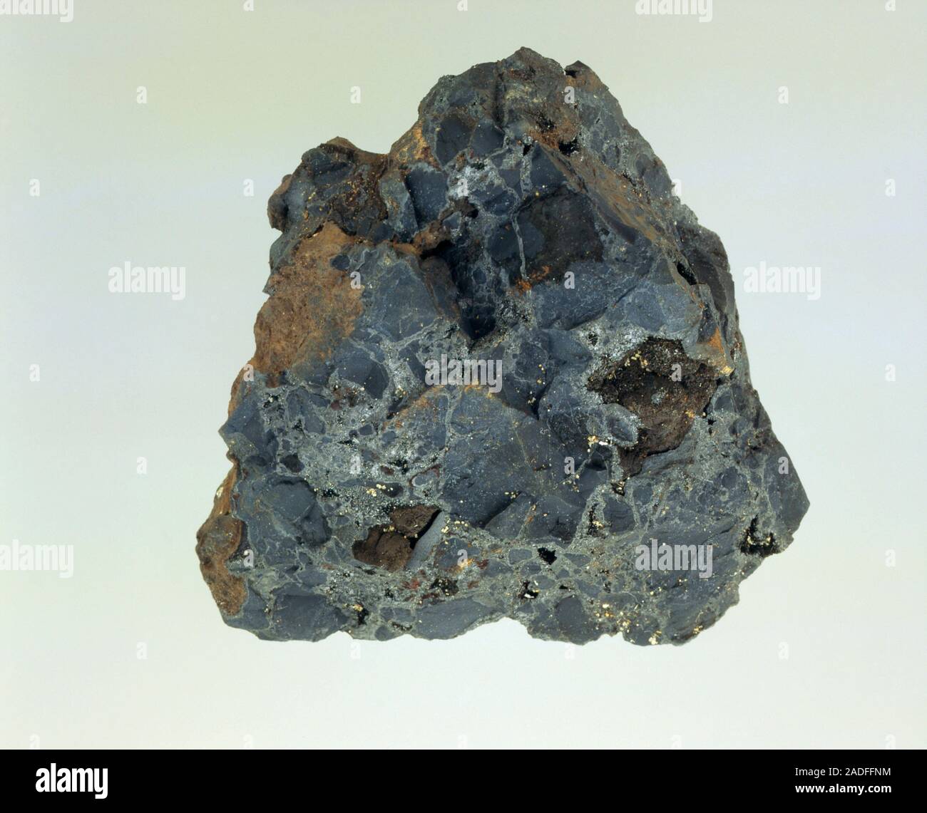 Pitchblende. Sample of pitchblende, a form of the uranium ore uraninite ...