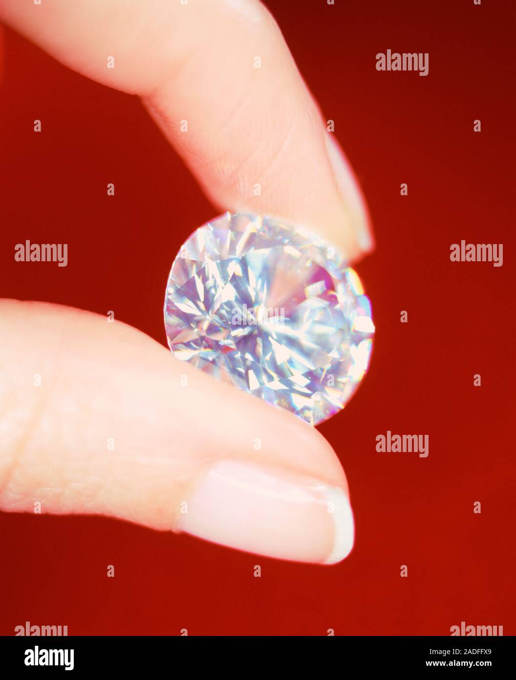 Cut and polished diamond. Diamond is a naturally occurring form of ...