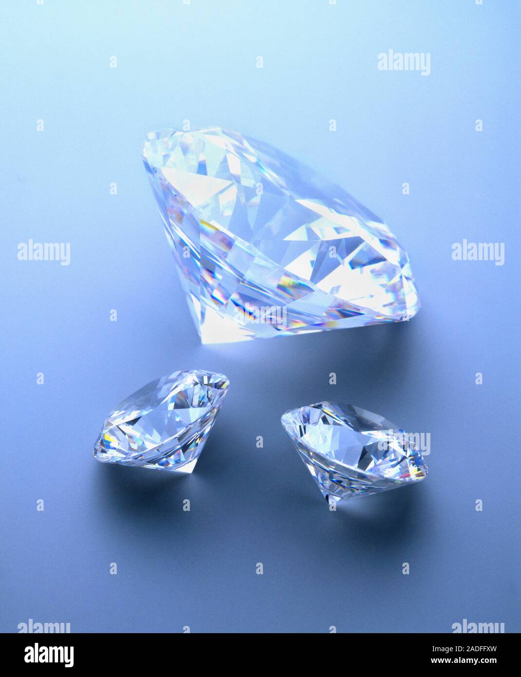 Cut and polished diamonds. Diamond is a naturally occurring form of ...