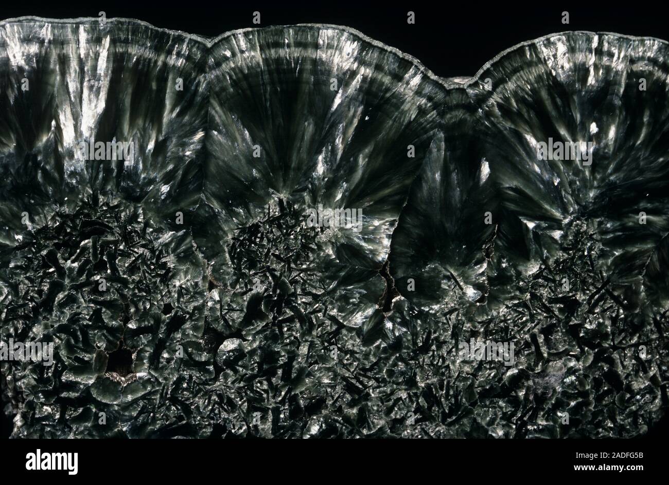 Clinochlore (magnesium iron aluminium silicate hydroxide). This is one ...