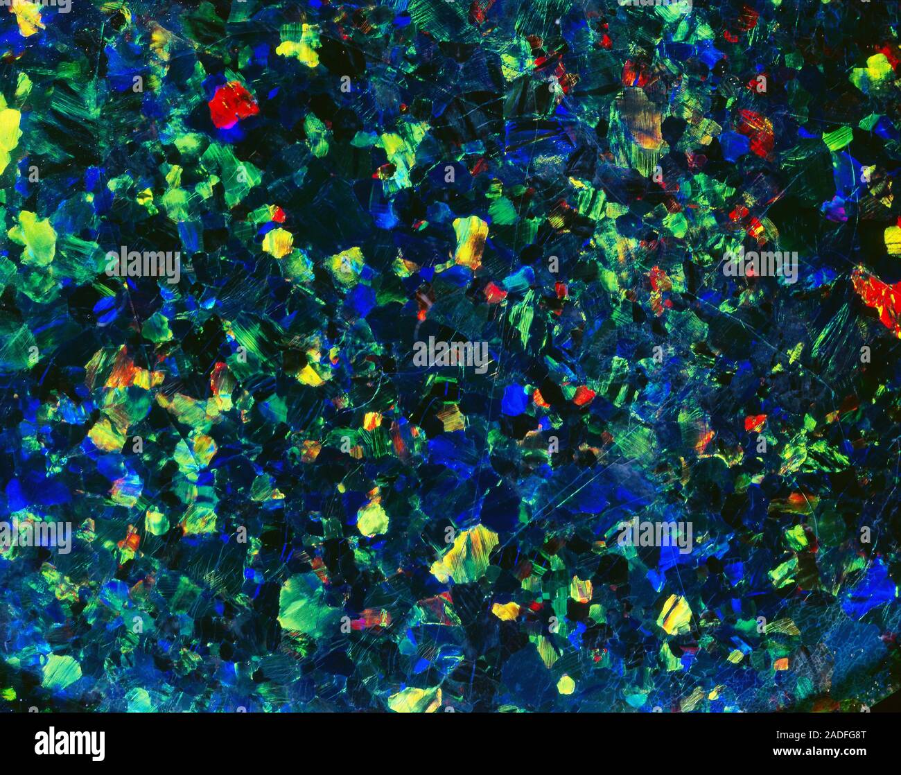 Opal, close-up. Opal is an amorphous hydrated silicon dioxide (Si02 ...