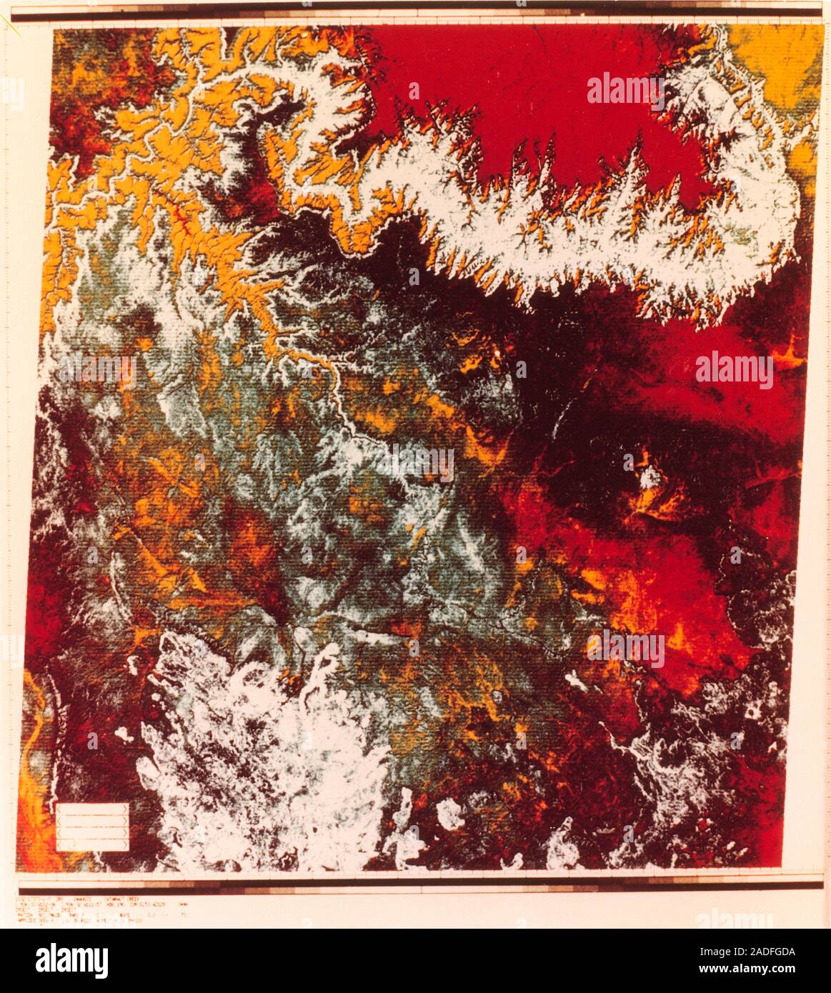 Geological map of part of Arizona, U. S. A. The Grand Canyon is seen at ...