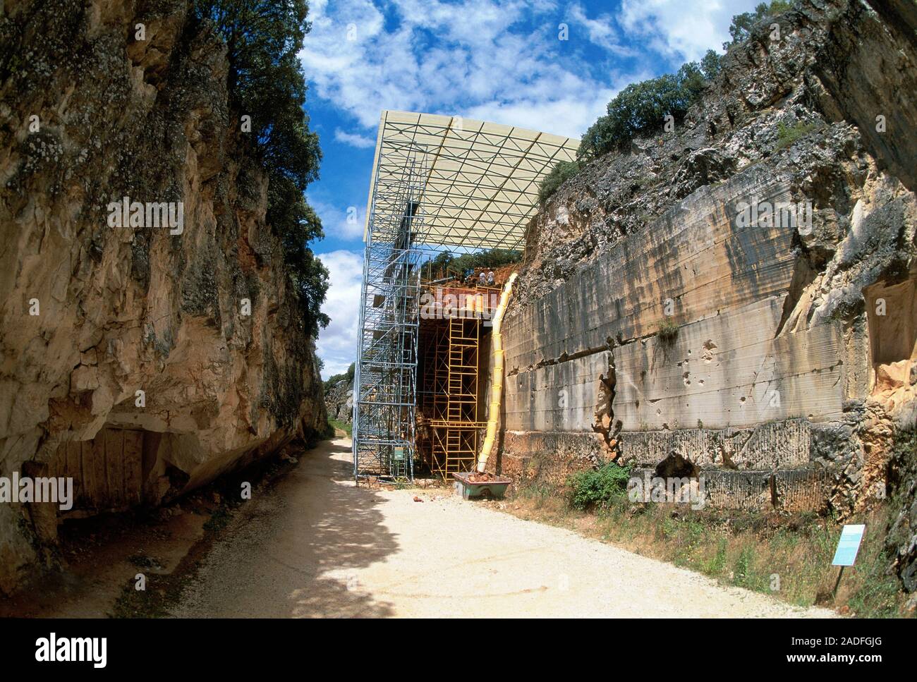 Trinchera del Ferrocarril, Spain. This trench was dug in the foothills ...
