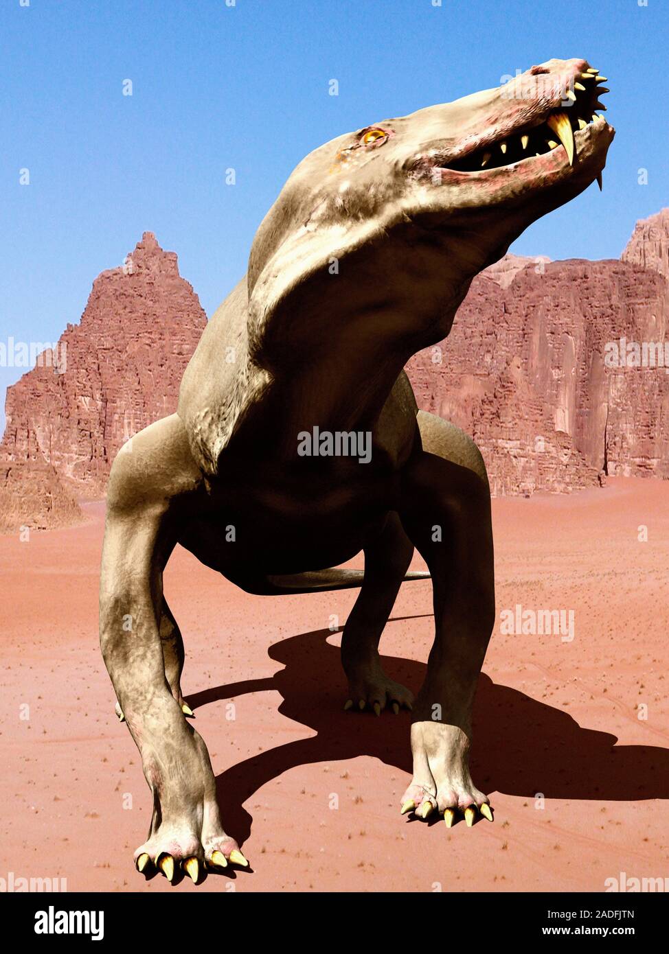 Titanophoneus, artwork. Titanophoneus (meaning titanic murderer) lived ...