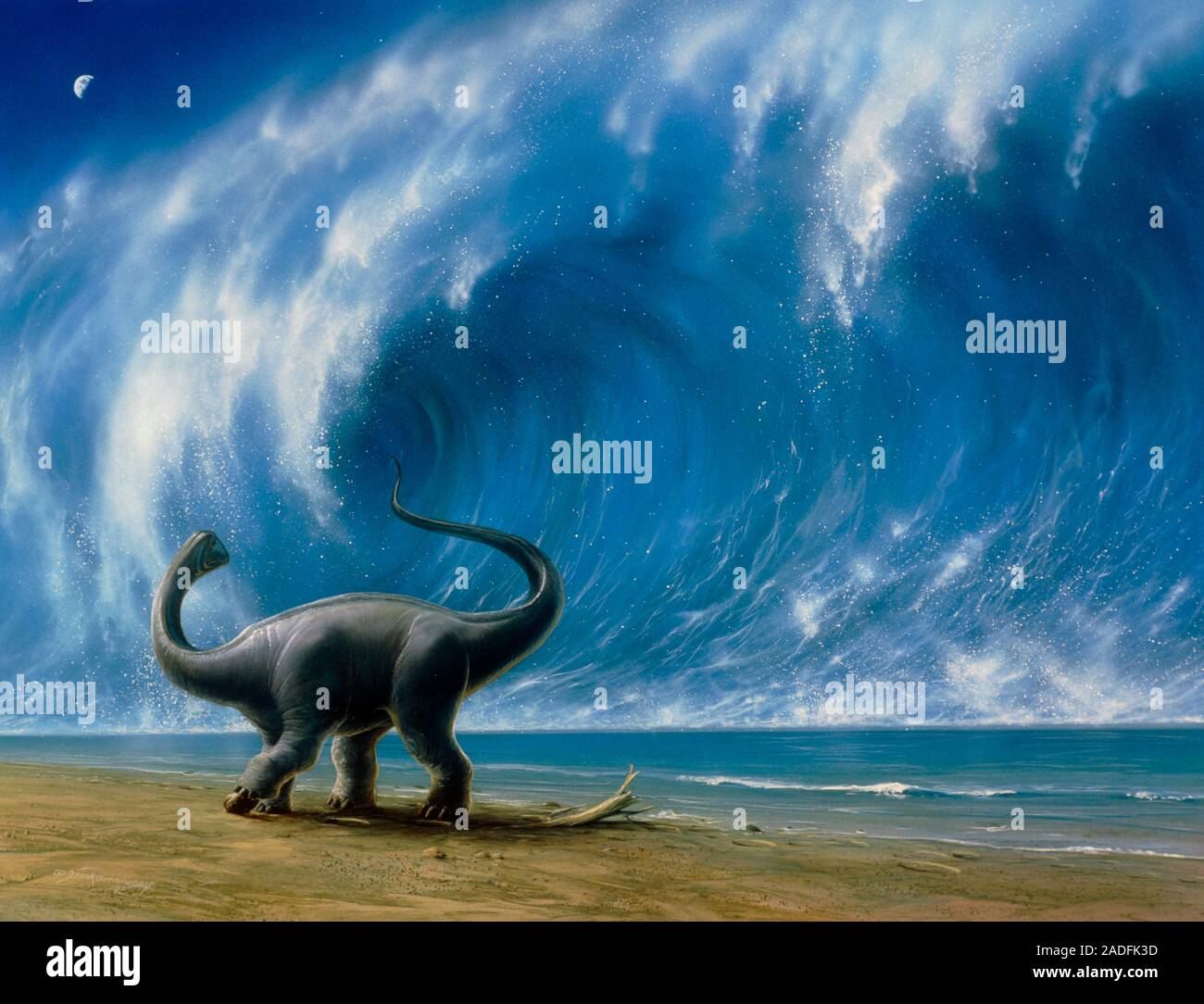 Death Of The Dinosaurs Artwork Of The Dinosaur Titanosaurus Watching