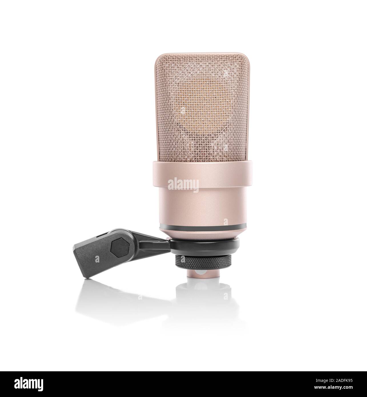 Professional condenser microphoneisolated on white Stock Photo - Alamy