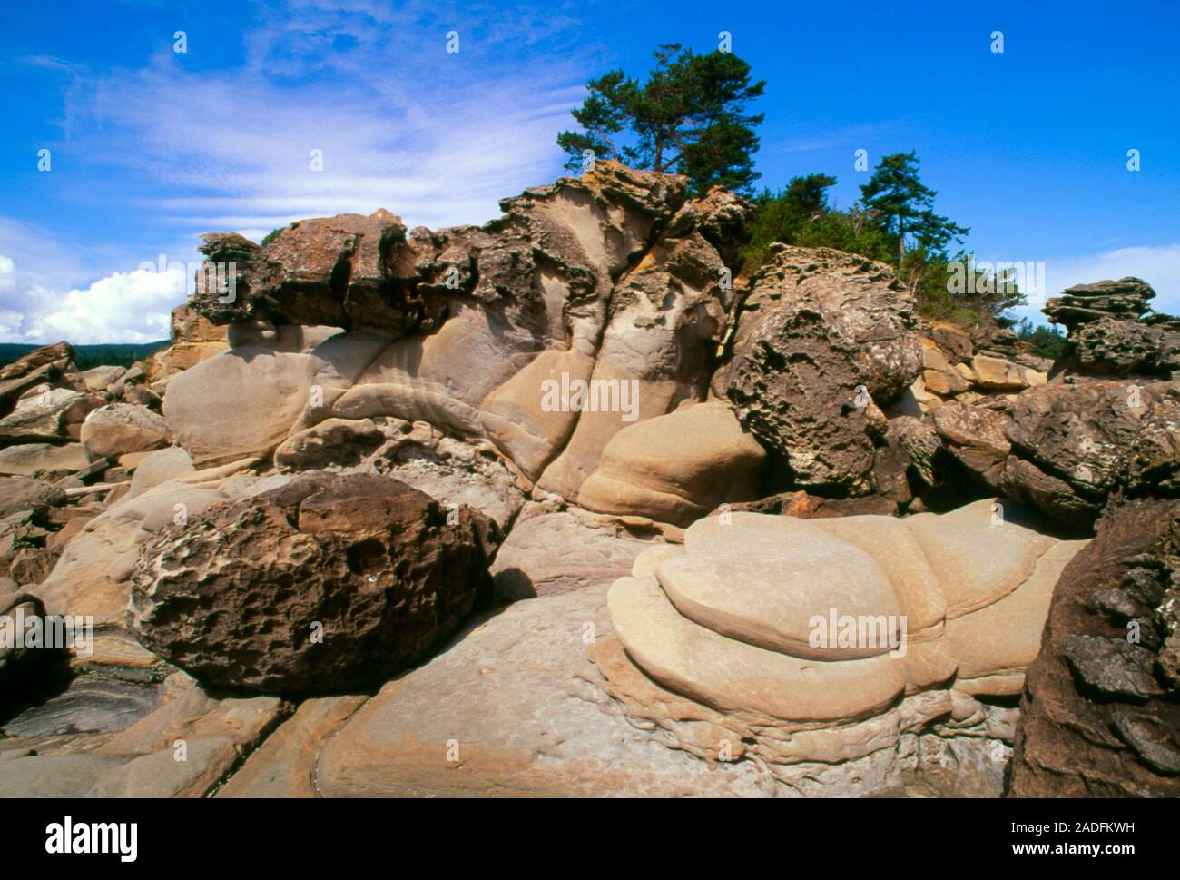 Sandstone rocks. These are sedimentary sandstone rocks mainly formed by ...