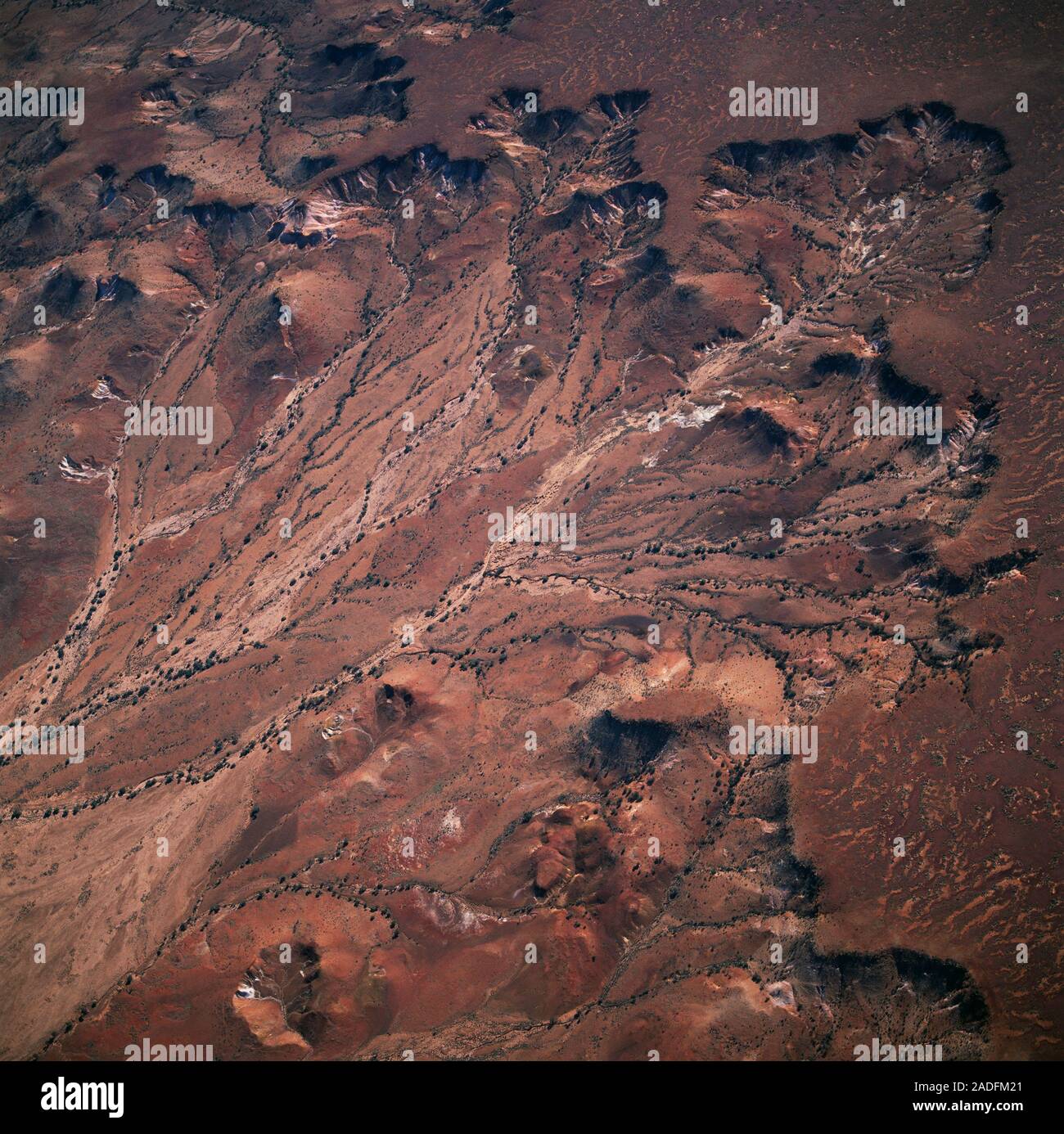 Eroded Plain. Aerial photograph of the Stone Desert of the Gibber Plain ...