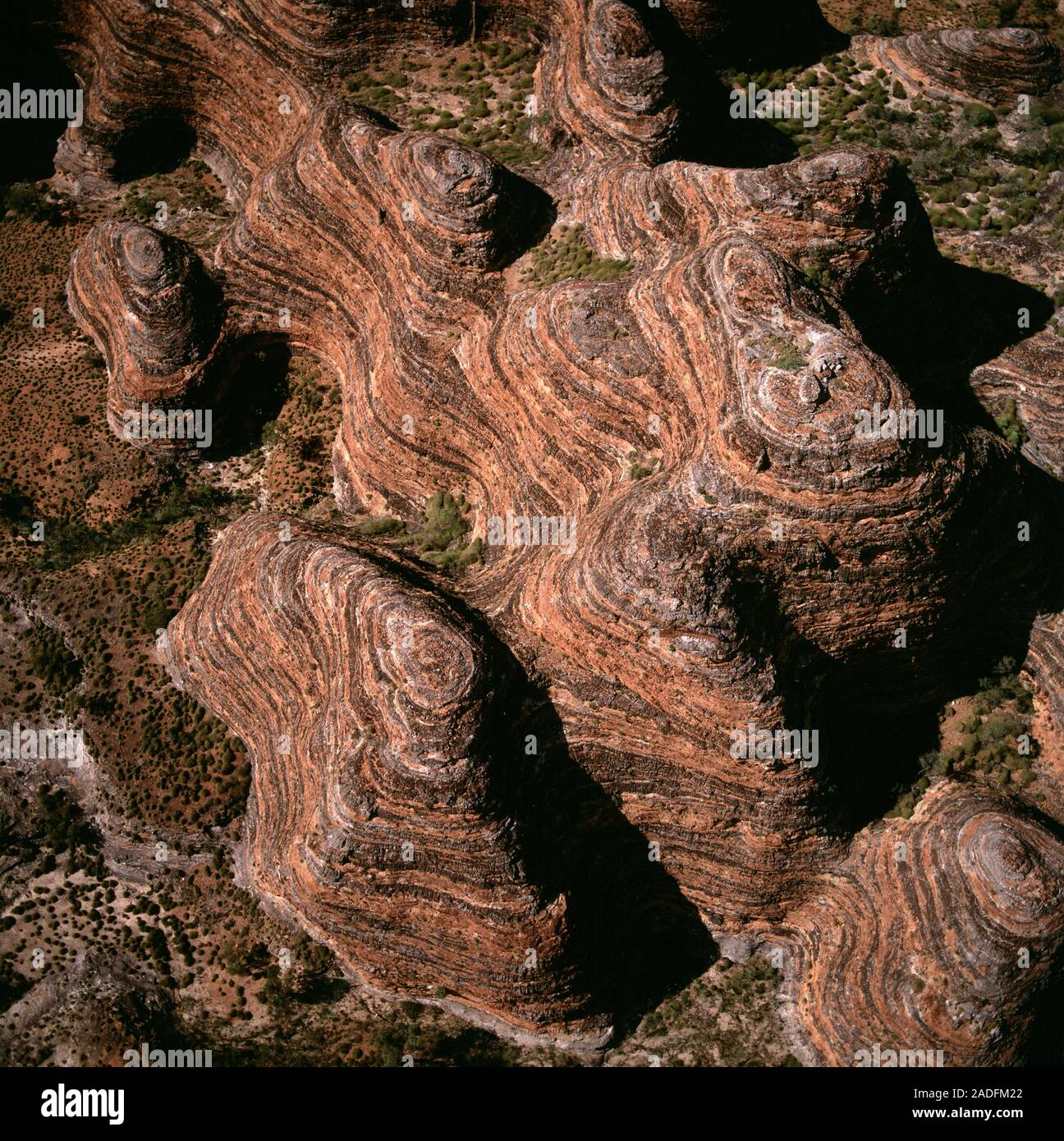 Beehive rock towers. Aerial photograph of beehive rock formations ...