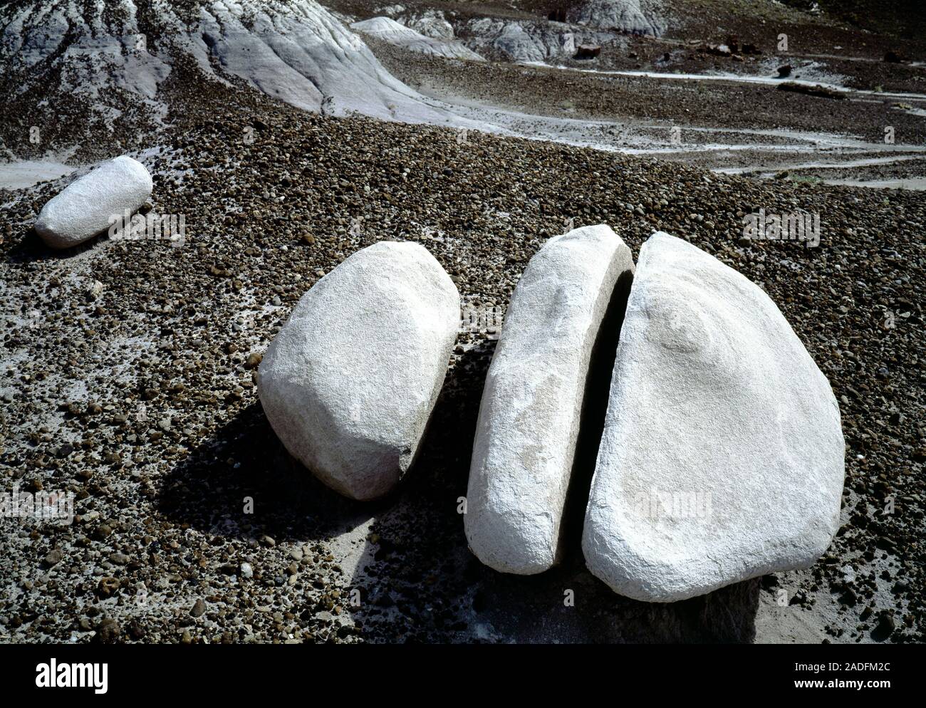 Weathered sandstone boulder. This massive lump of sandstone was once ...