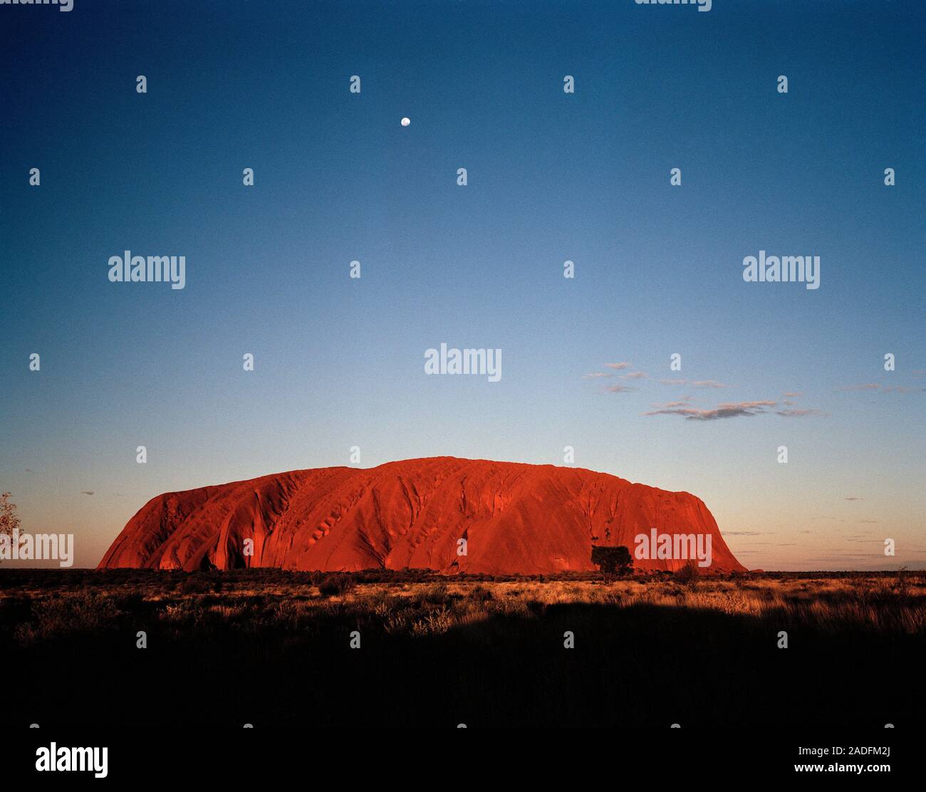 Uluru or Ayers Rock in the Northern Territory, Australia, at sunset ...