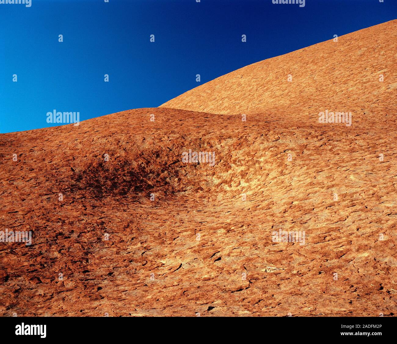 Uluru. Eroded sandstone surface of Uluru or Ayers Rock in the Northern ...