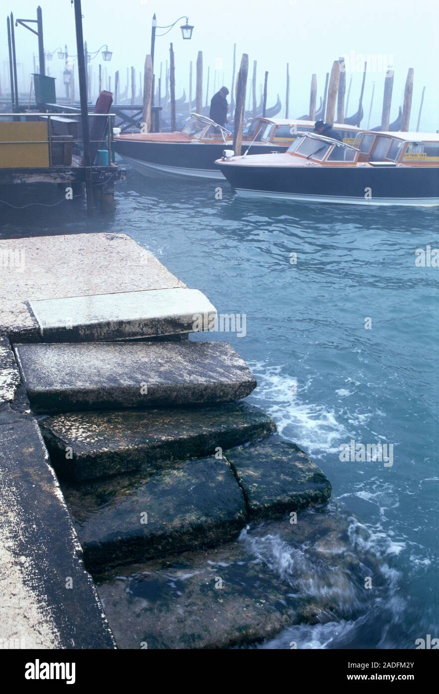 Weathered steps. Worn, cracked steps due to the action of water. These ...