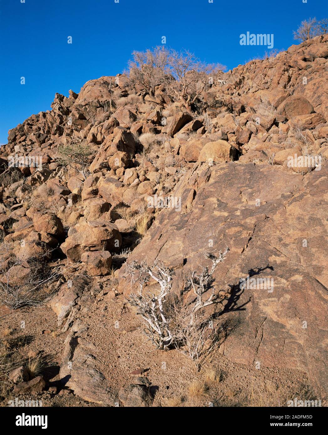 Damara granite hills showing classic spheroidal weathering. This is a ...