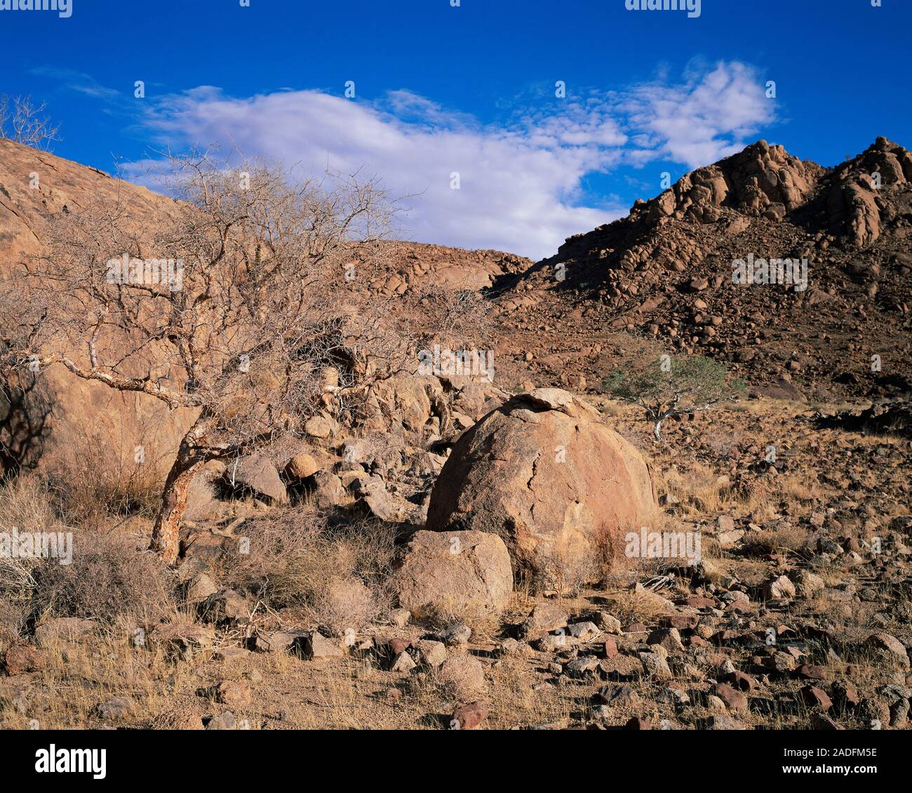 Damara granite hills showing classic spheroidal weathering. This is a ...