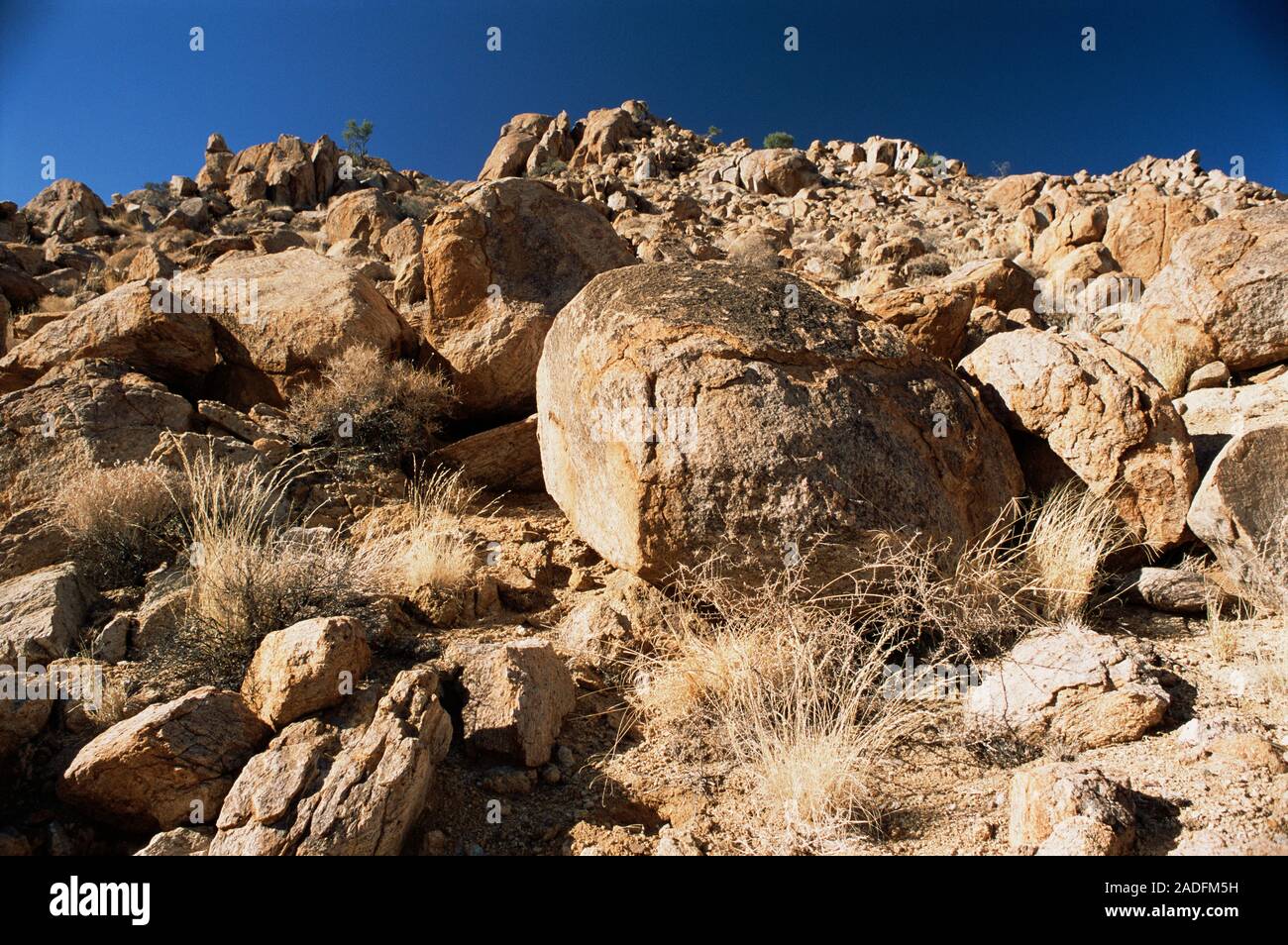 Weathered granite. Rounded granite boulders near Aus, Namibia. This ...