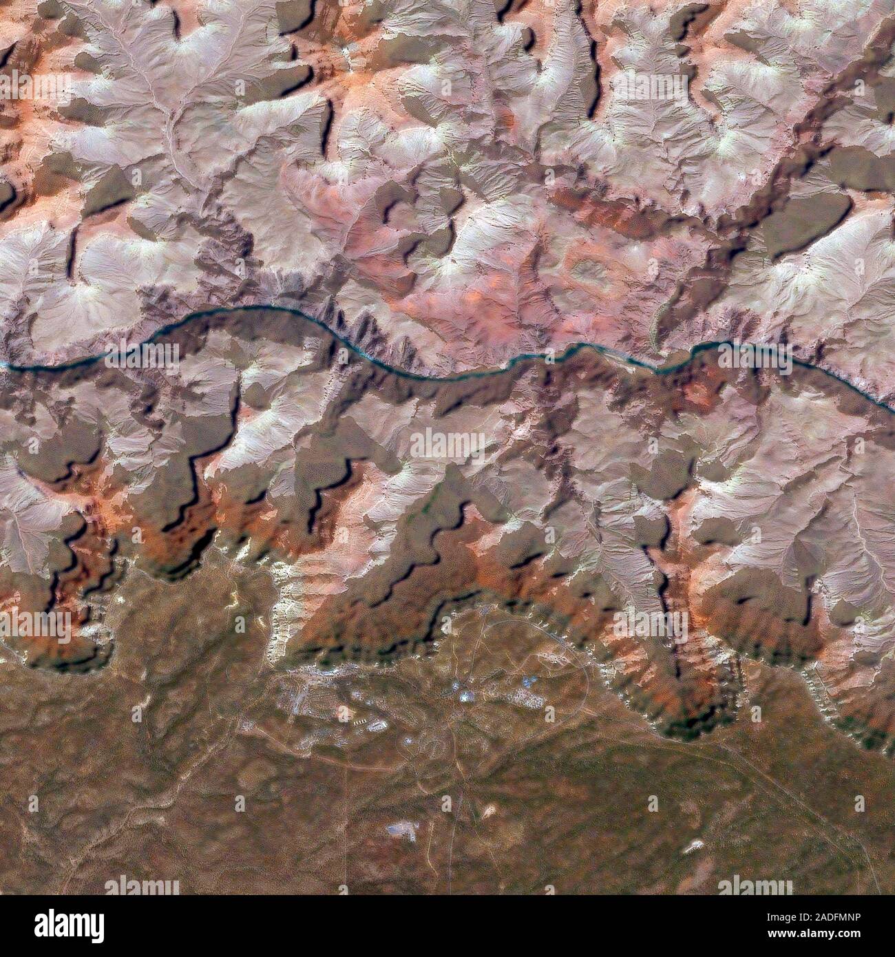 Grand Canyon. Satellite image of the Grand Canyon in Arizona, USA ...