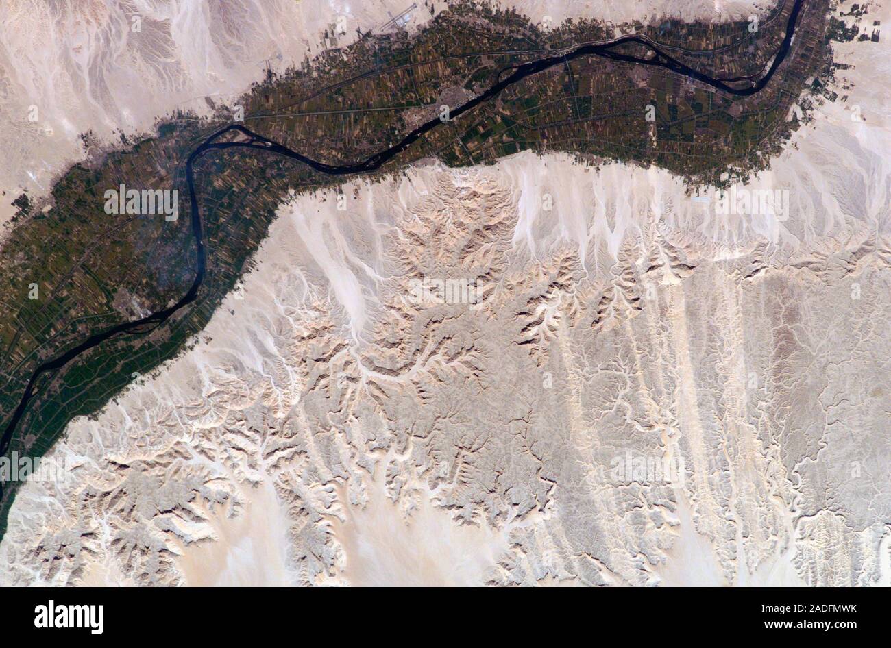 River Nile, Egypt, seen from the International Space Station (ISS ...