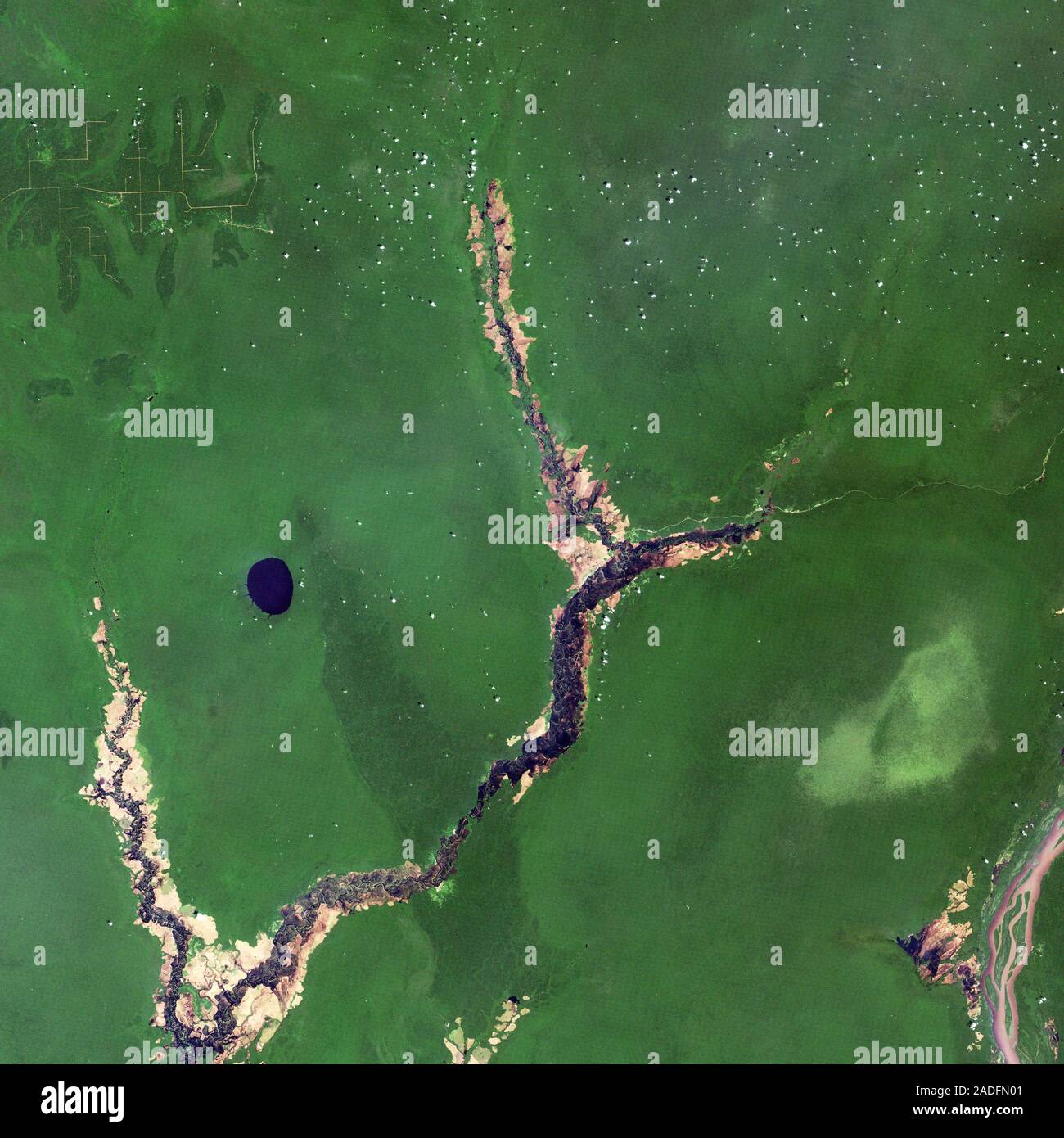 River Congo, Democratic Republic of Congo, satellite image. Formerly ...