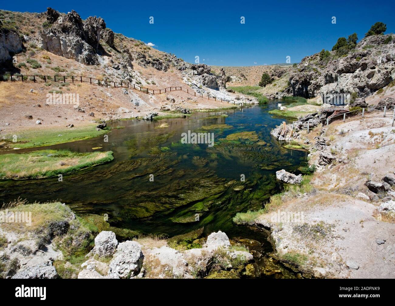 Geothermal pool. Photographed near Bishop, California, USA Stock Photo ...