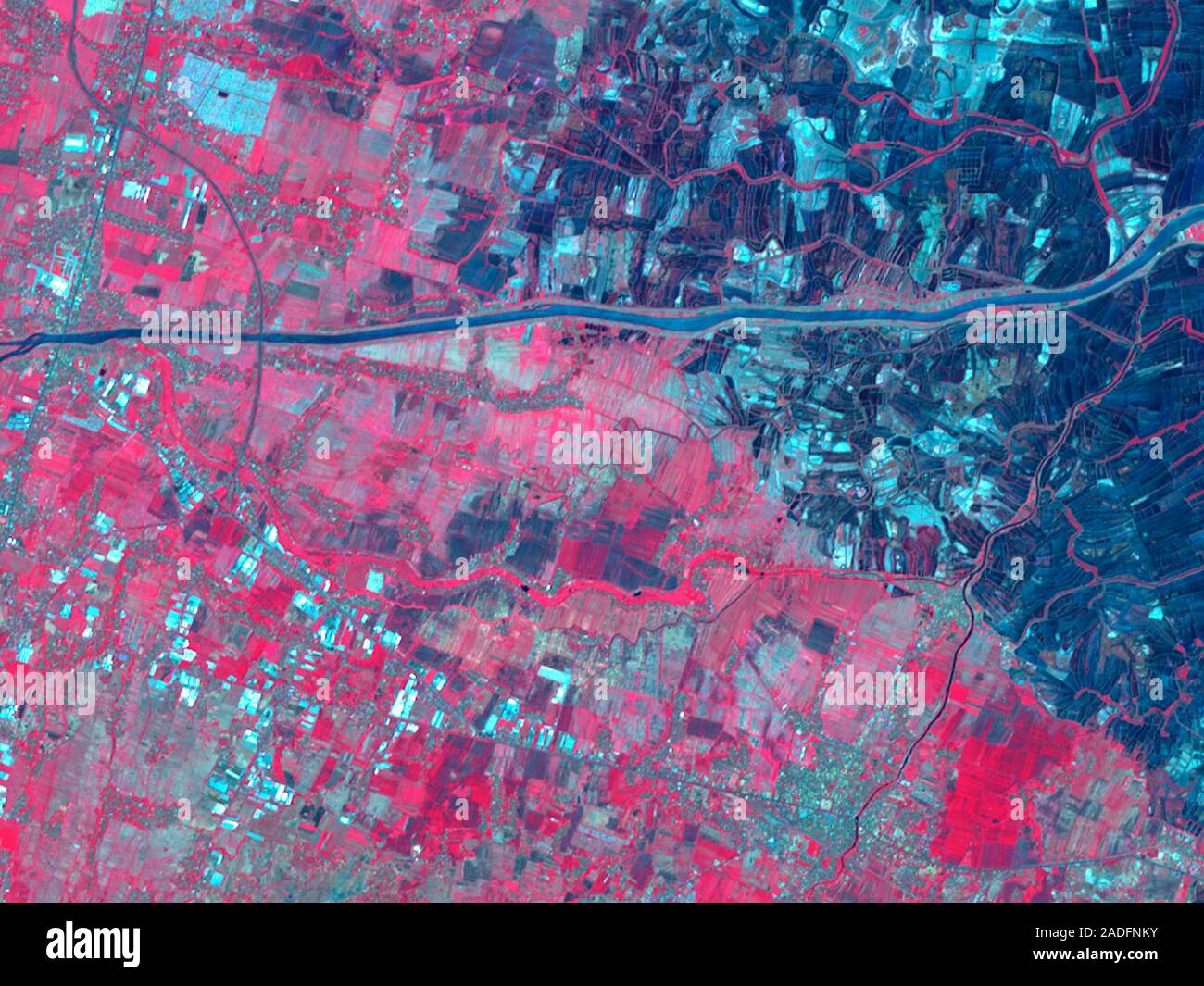 Lusi mud volcano site. Satellite image showing the site of the mud ...