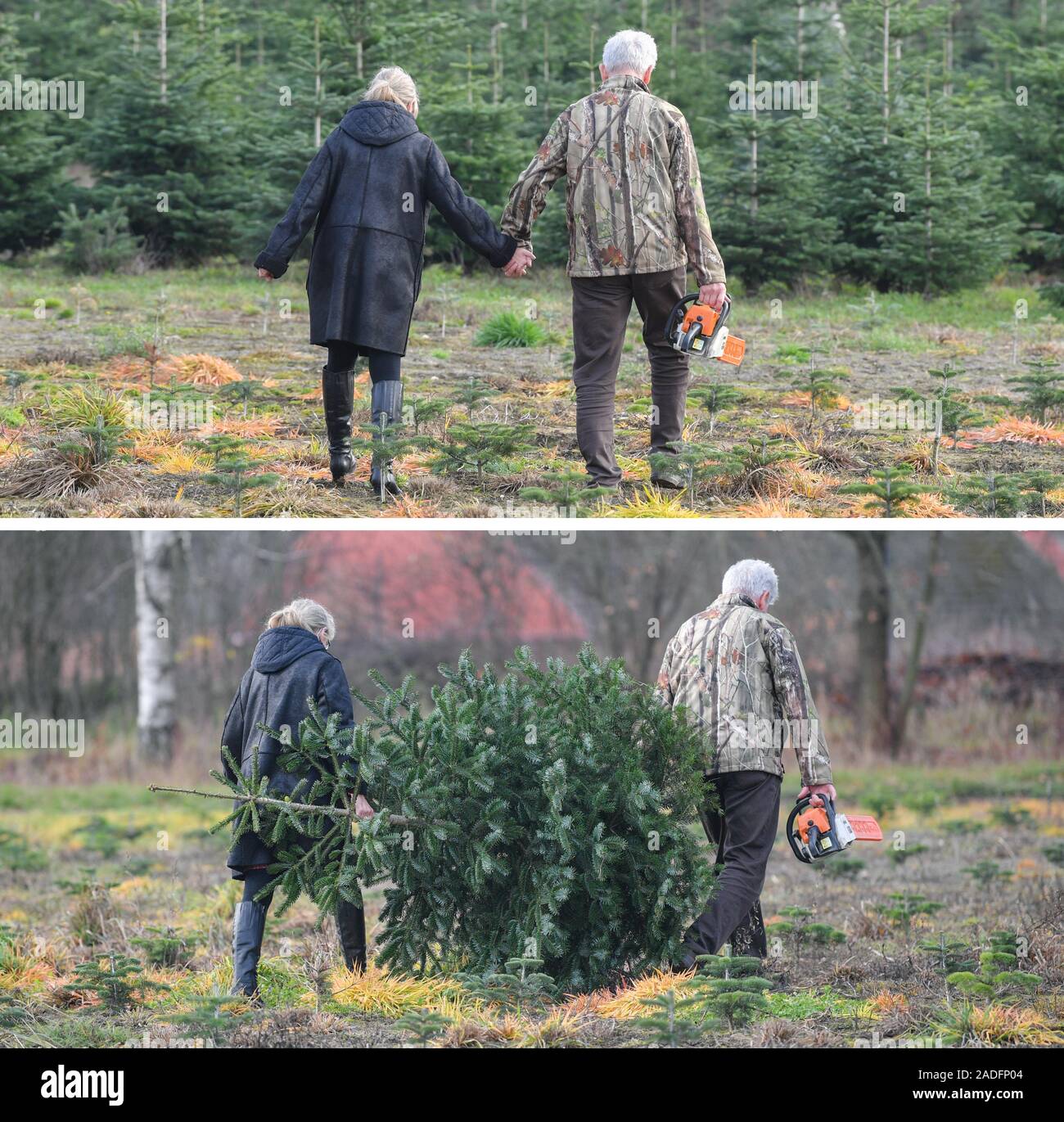 Tempelberg, Germany. 04th Dec, 2019. KOMBO - The picture combo shows ...