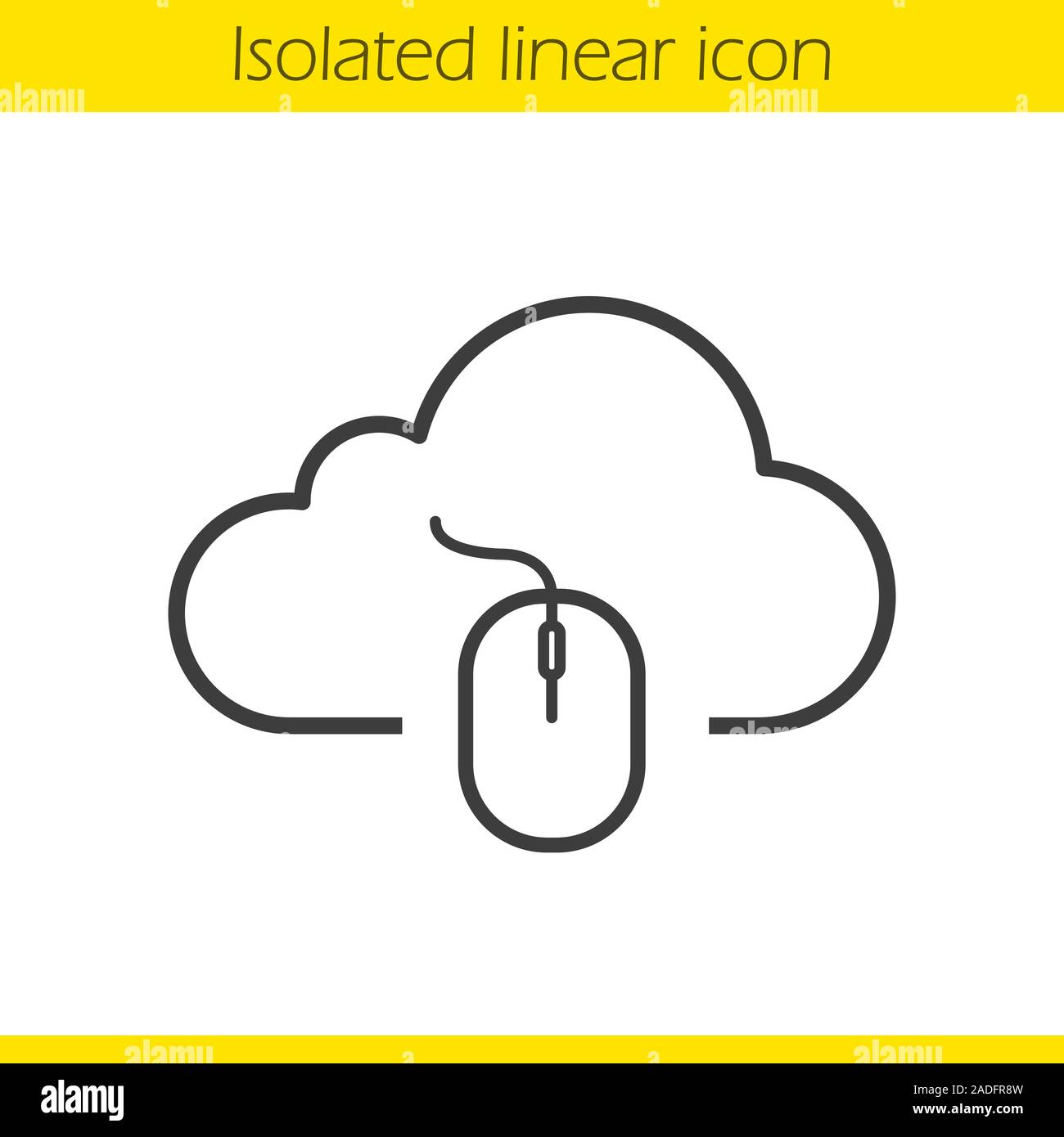 Cloud storage access linear icon. Thin line illustration. Cloud ...