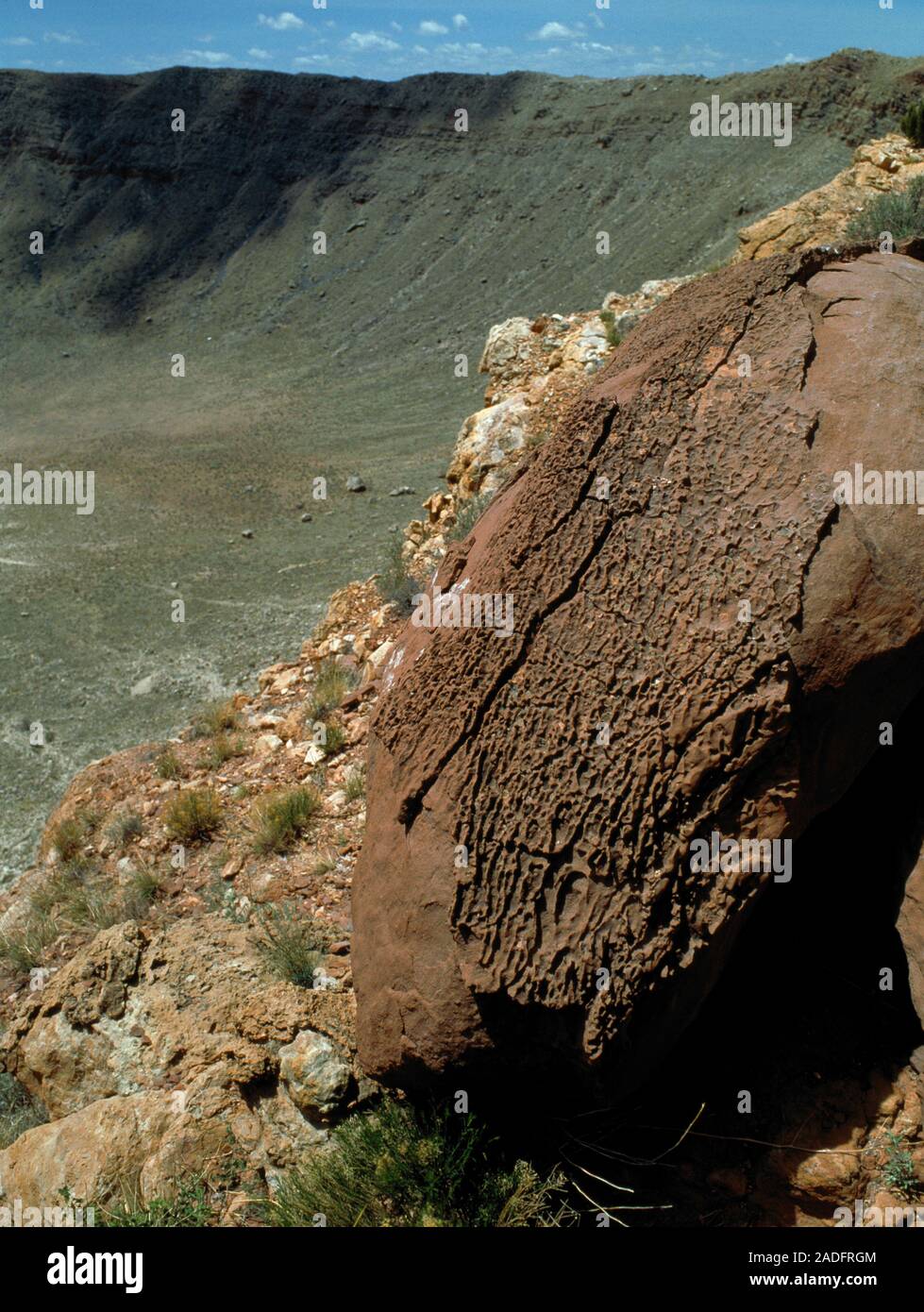 Barringer Crater. View across Barringer, or Meteor, Crater in Arizona ...