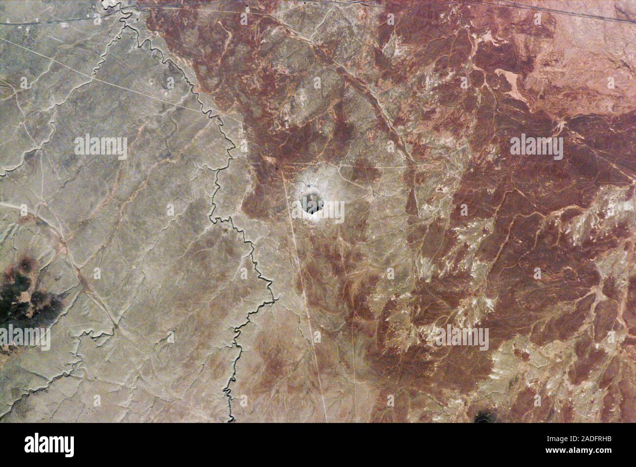 Barringer Crater. Image taken from the International Space Station of ...