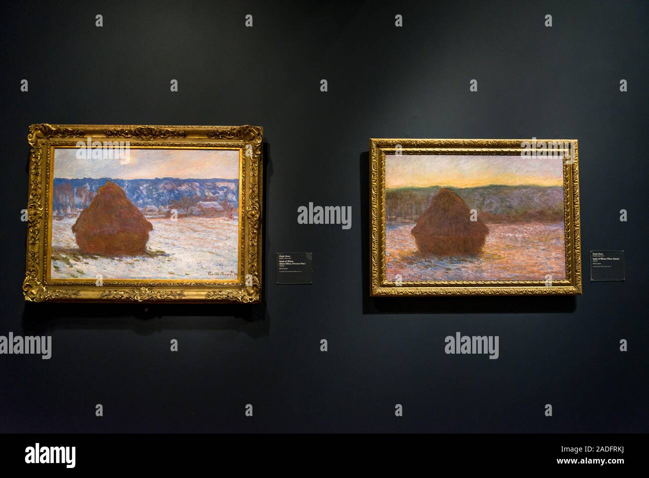 Claude Monet paintings Stacks of Wheat, The Art Institute of Chicago ...