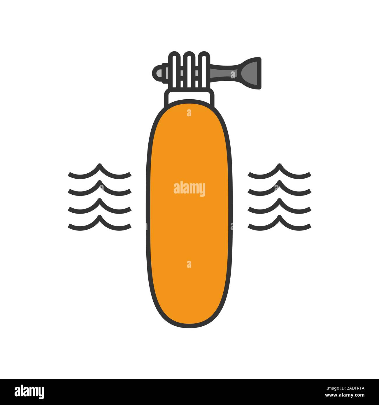 Floating action camera grip color icon. Isolated vector illustration ...