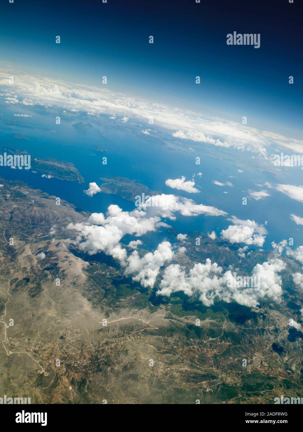 Peloponnese, Greece. Aerial photograph of Peloponnese (also known as ...