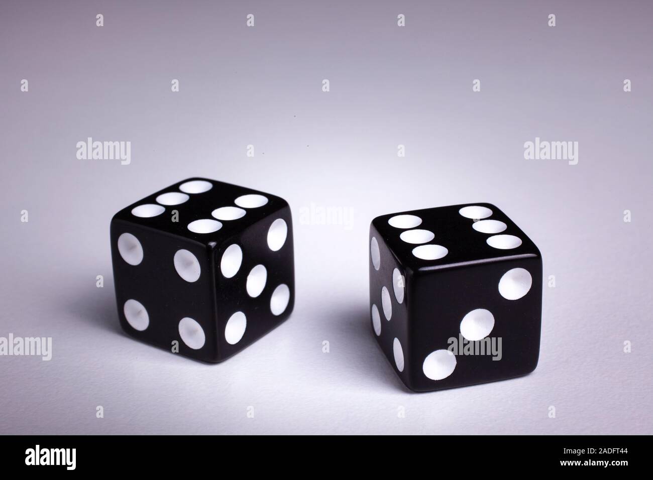 black dices - double six Stock Photo - Alamy