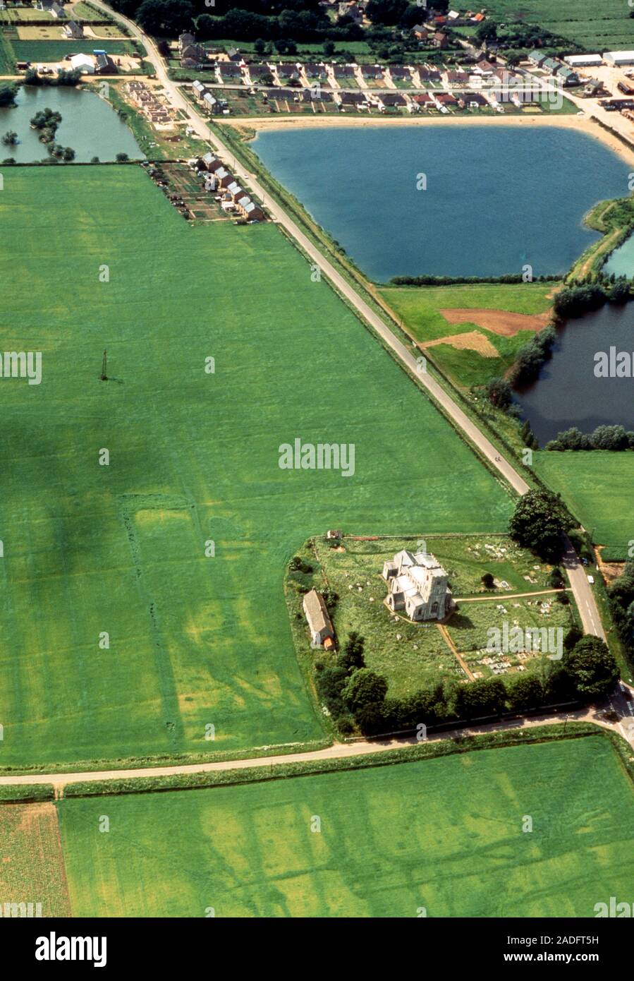 Aerial photograph showing current land use (top) around the area of ...