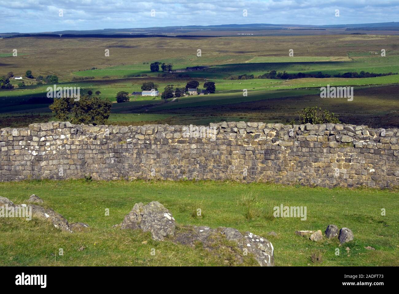 Hadrian's Wall. This is the view north from Walltown Crags ...