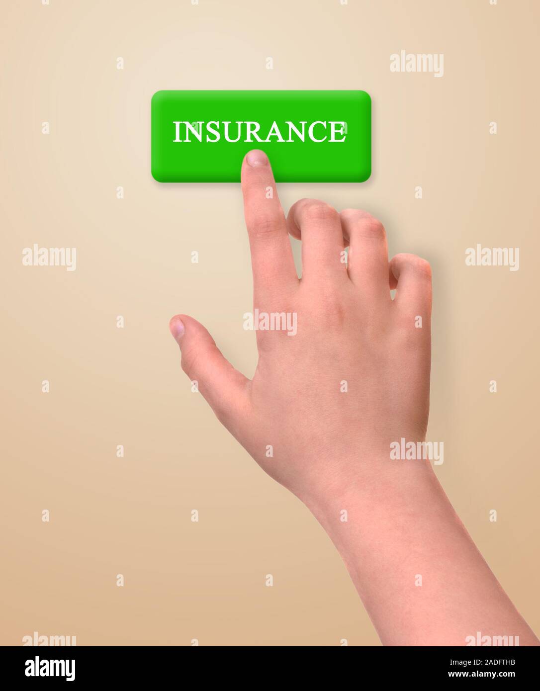 Button for insurance Stock Photo - Alamy