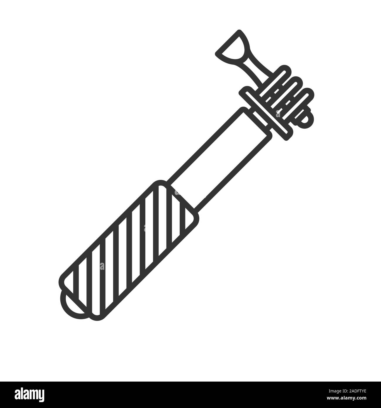 Monopod linear icon. Thin line illustration. Selfie stick contour ...