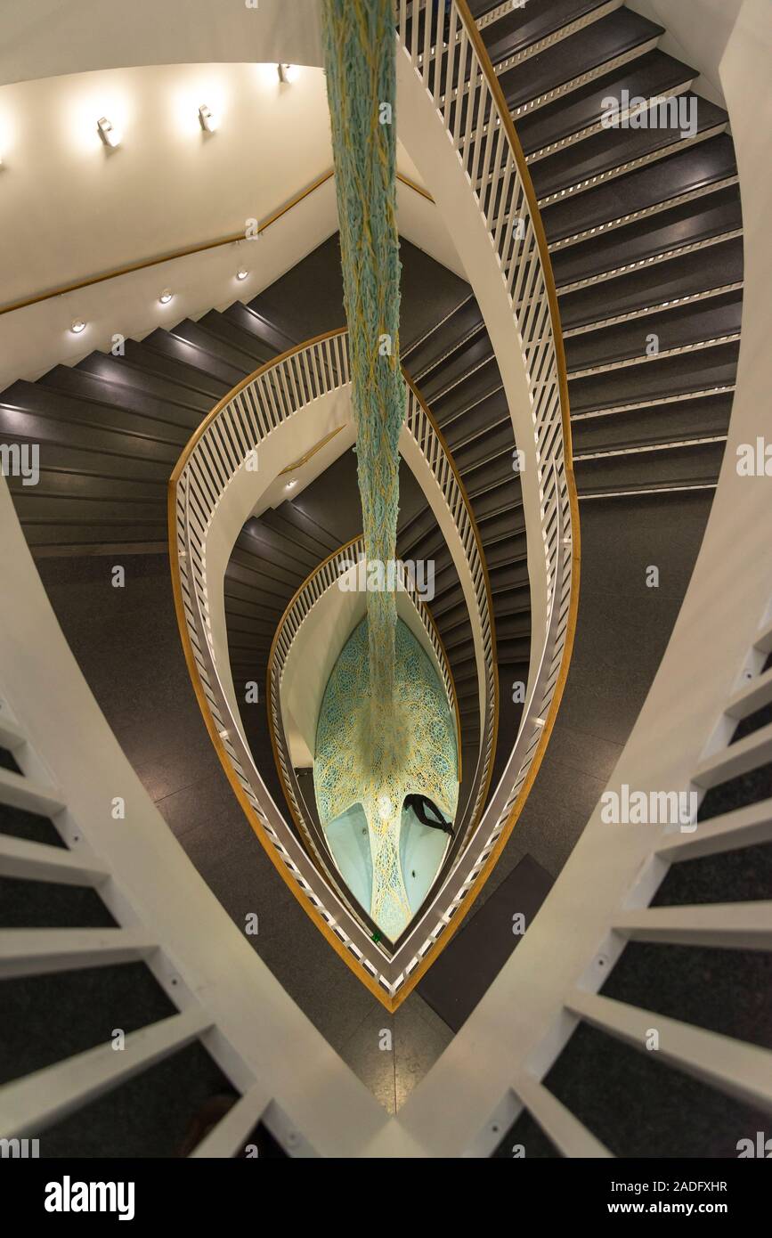 Striking staircase and installation art in the Museum Of Contemporary ...