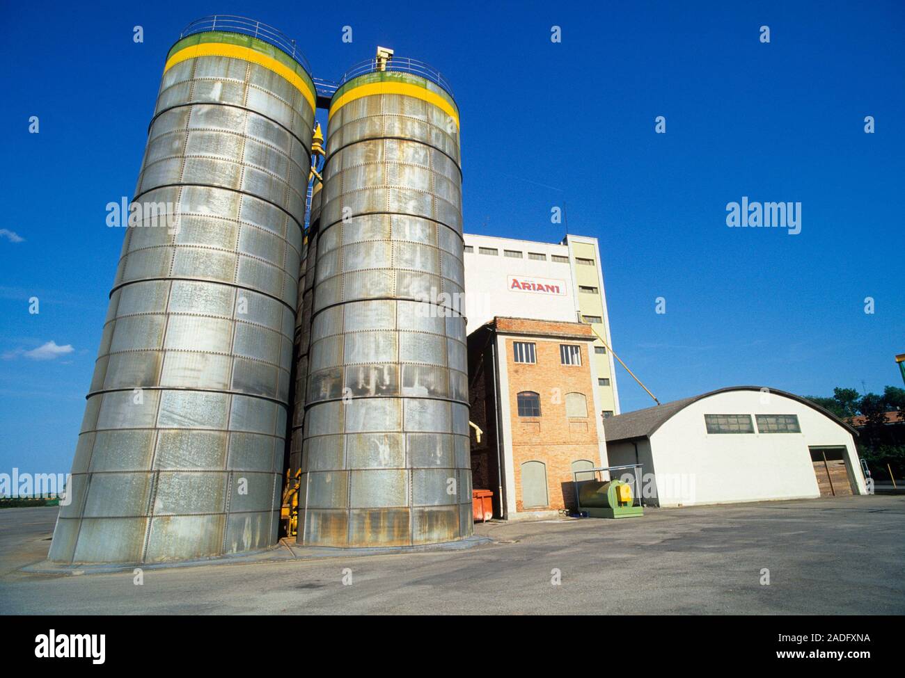 Storage silo. Silos are used in agriculture to store grain or fermented ...