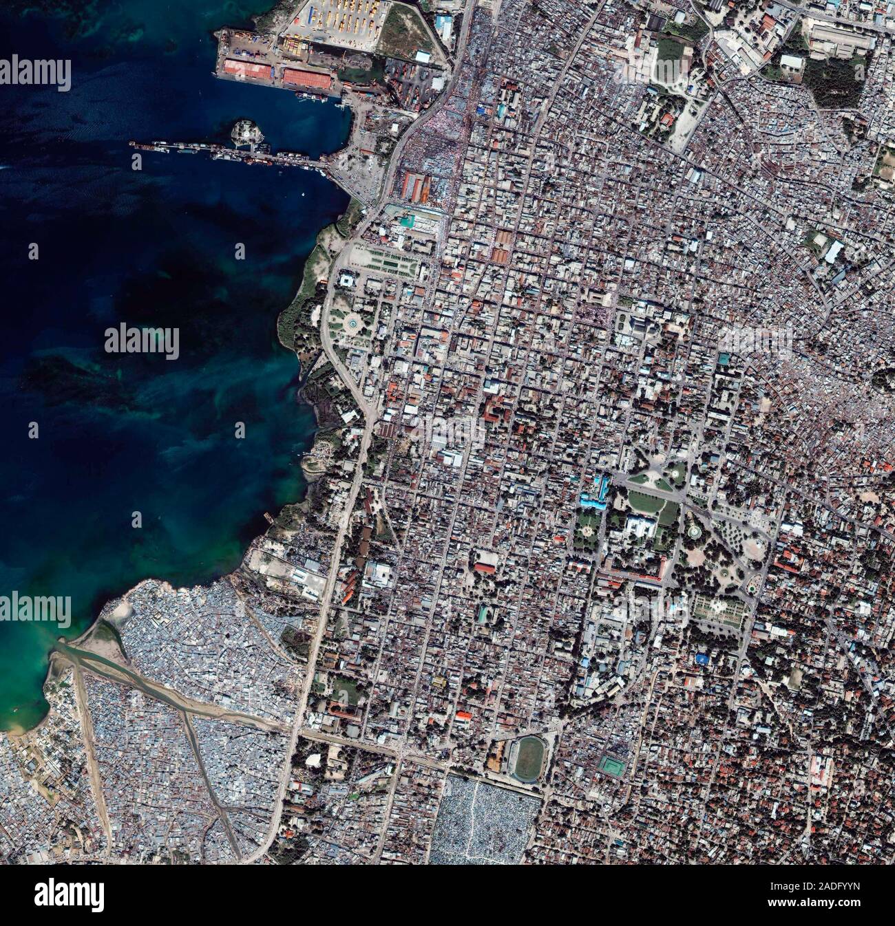 Port-au-Prince, Haiti, satellite image. Port-au- Prince, located in ...