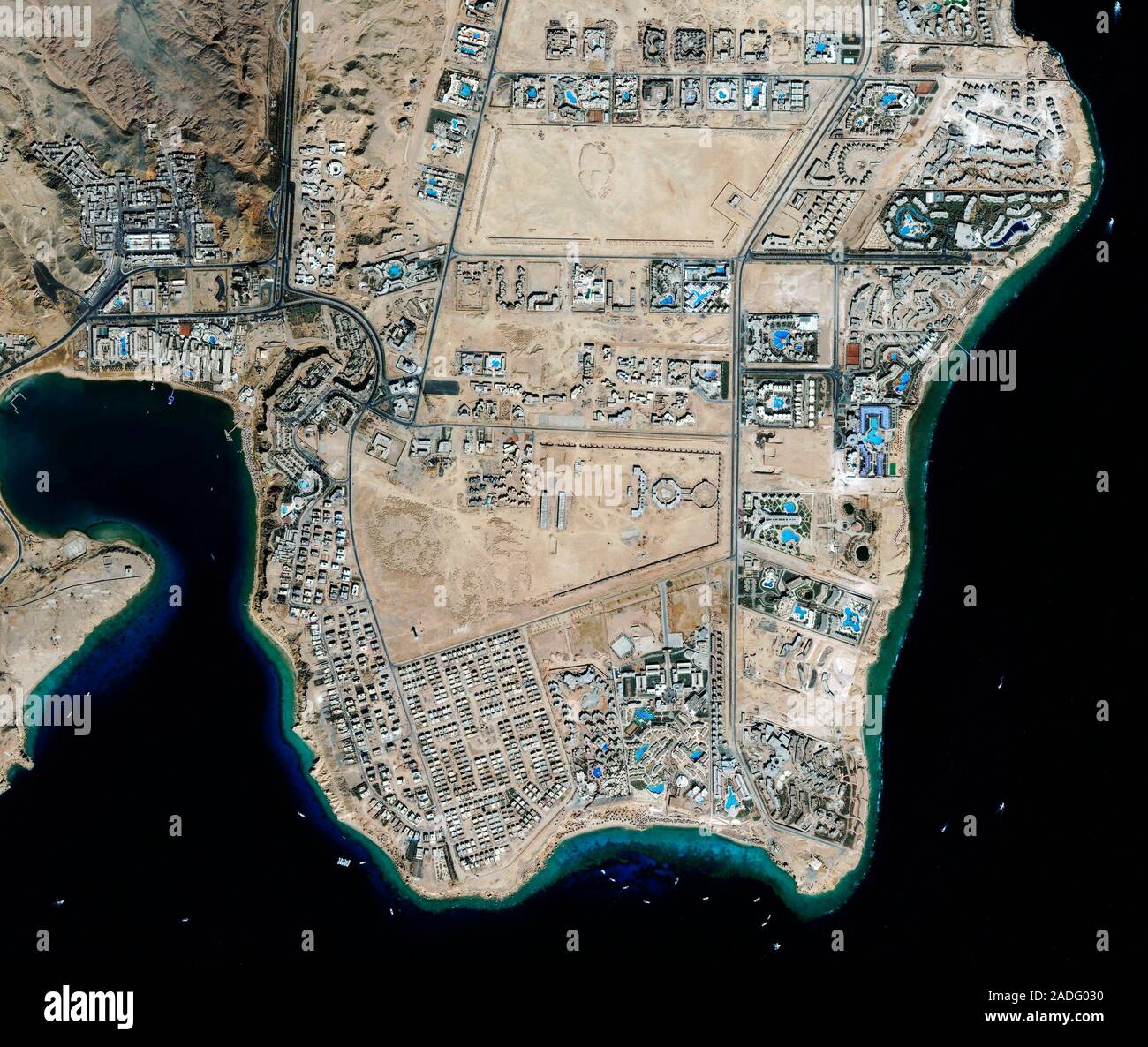 Sharm el Sheikh, Egypt. Satellite image of Sharm el Sheikh (Sharm ash ...