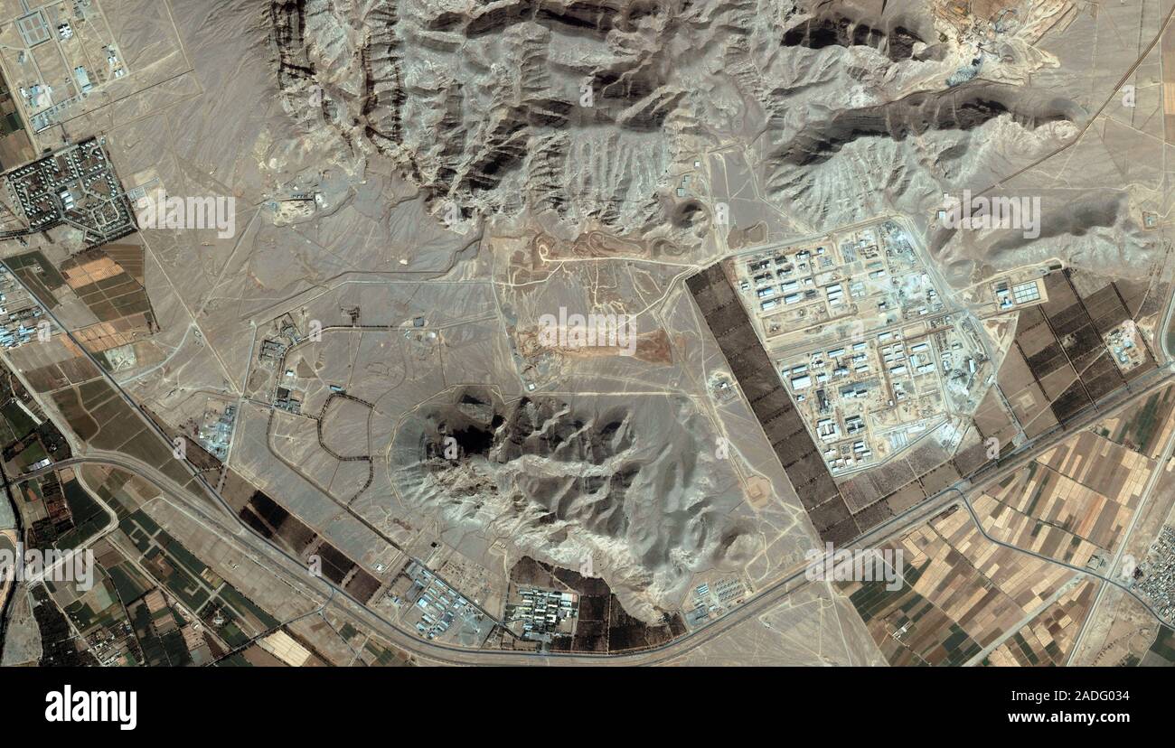 Isfahan, Iran. Satellite image of Isfahan (Esfahan), the capital of the ...