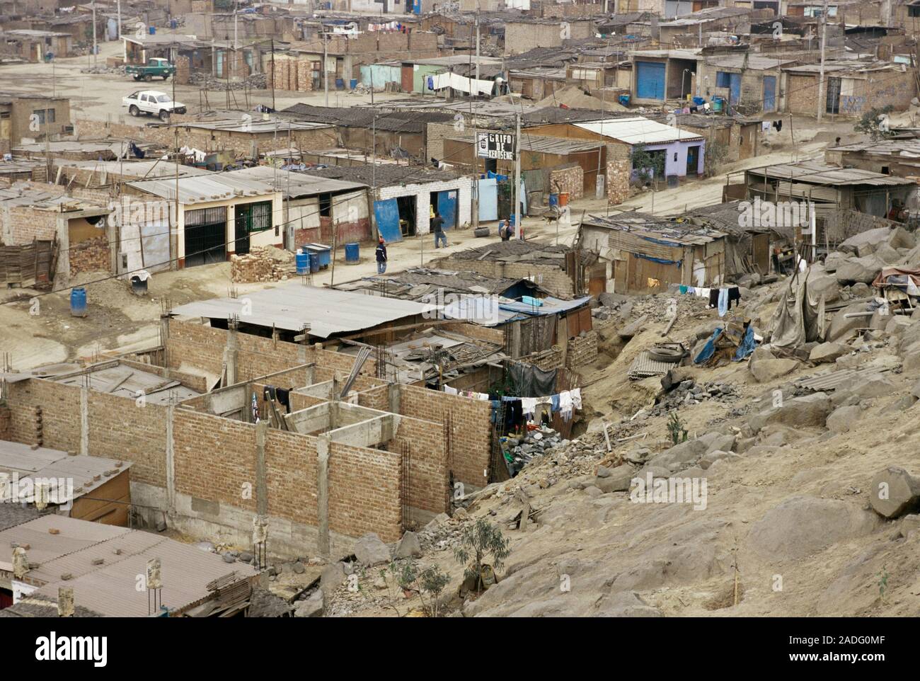 Shanty town. This is Tupac Amaru, a shanty town on the outskirts of ...