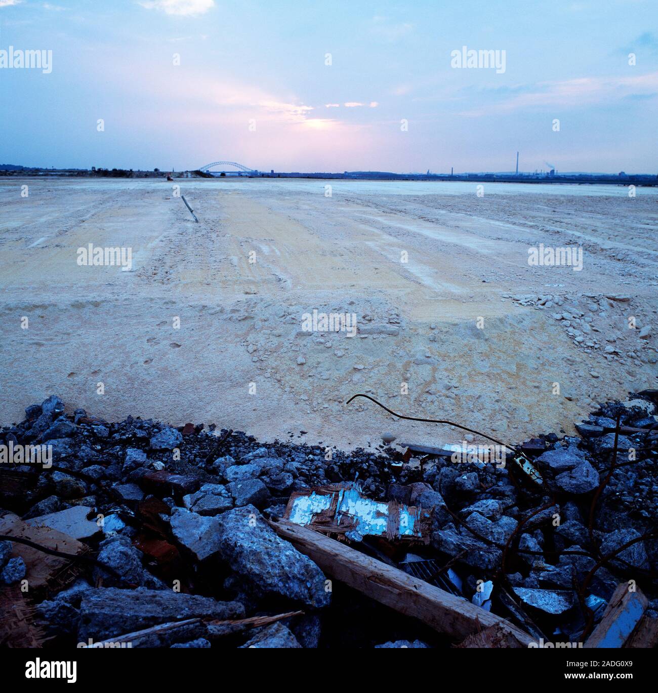 Toxic waste landfill site. Burial site for toxic waste that is mostly ...