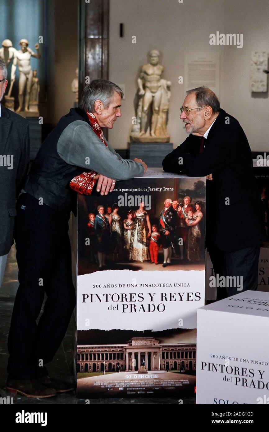 Madrid, Spain. 04th Dec, 2019. Jeremy Irons attends 'Pintores y Reyes ...
